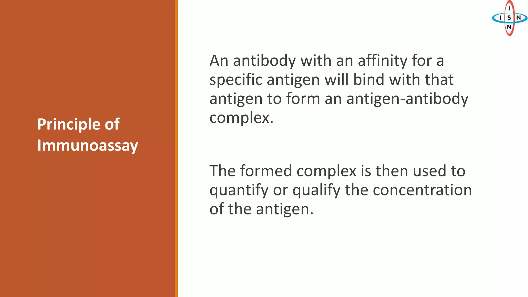 Immunoassay principles - Gideon Etowa | PPTX | Chemistry | Science
