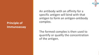 Immunoassay principles - Gideon Etowa | PPTX | Chemistry | Science