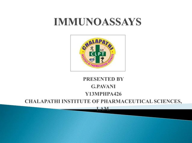 Immunoassays | PPTX | Chemistry | Science
