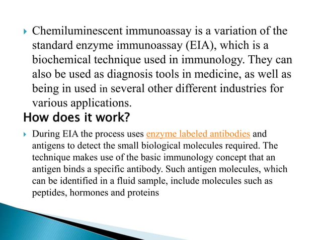 Immunoassays | PPTX | Chemistry | Science
