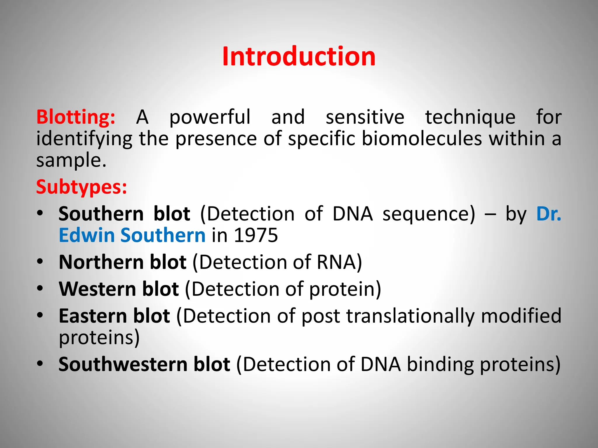 PRINCIPLE & APPLICATIONS OF IMMUNO BLOTTING TECHNIQUES.pptx