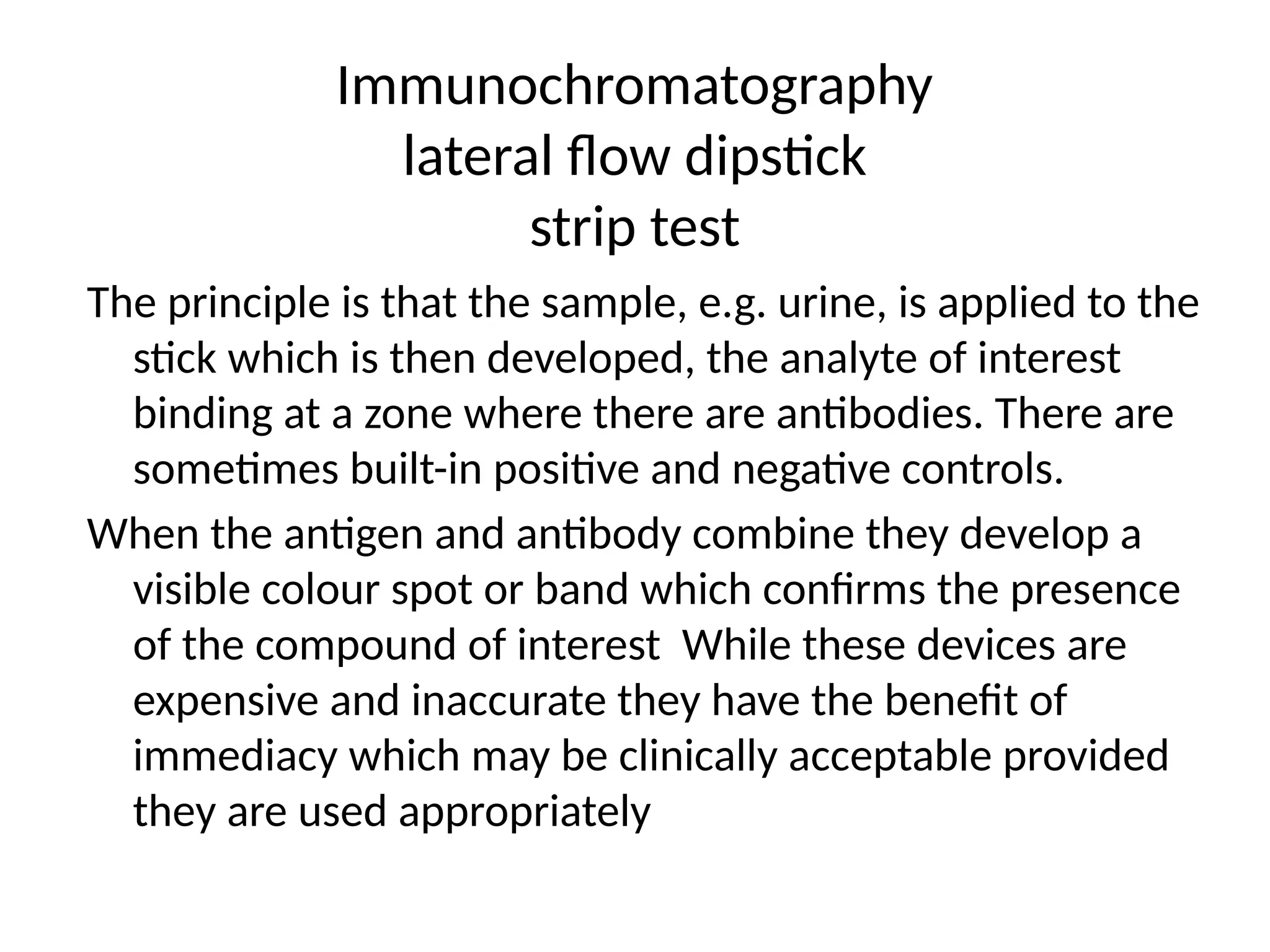 principle of immunochromatography and dipstick strip test.pptx