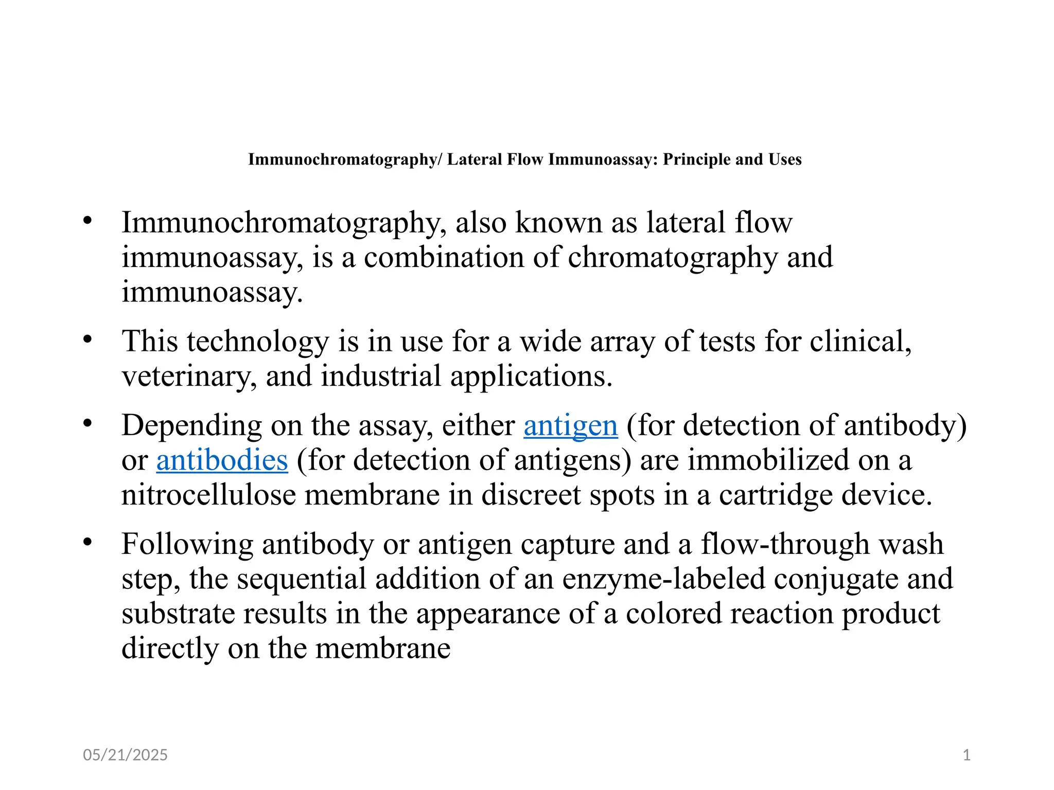 Immunochromatography.pptx rapid tests kits | PPTX