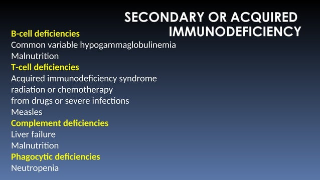 Pathology lecture mmunodeficency disorders.ppt