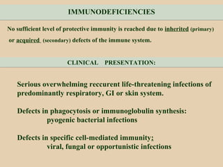 Immunodeficiencies | PPT