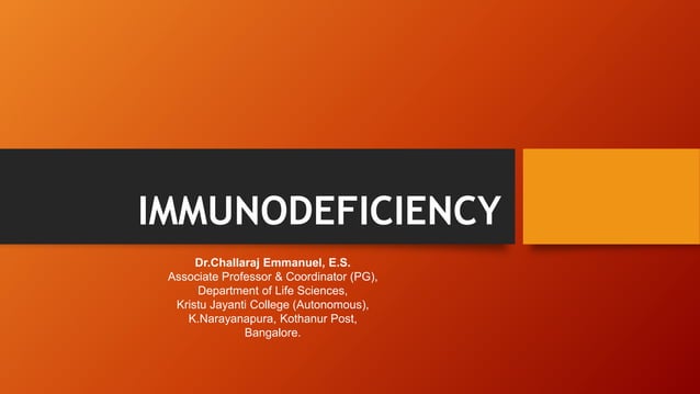 Immunodeficiency | PPTX