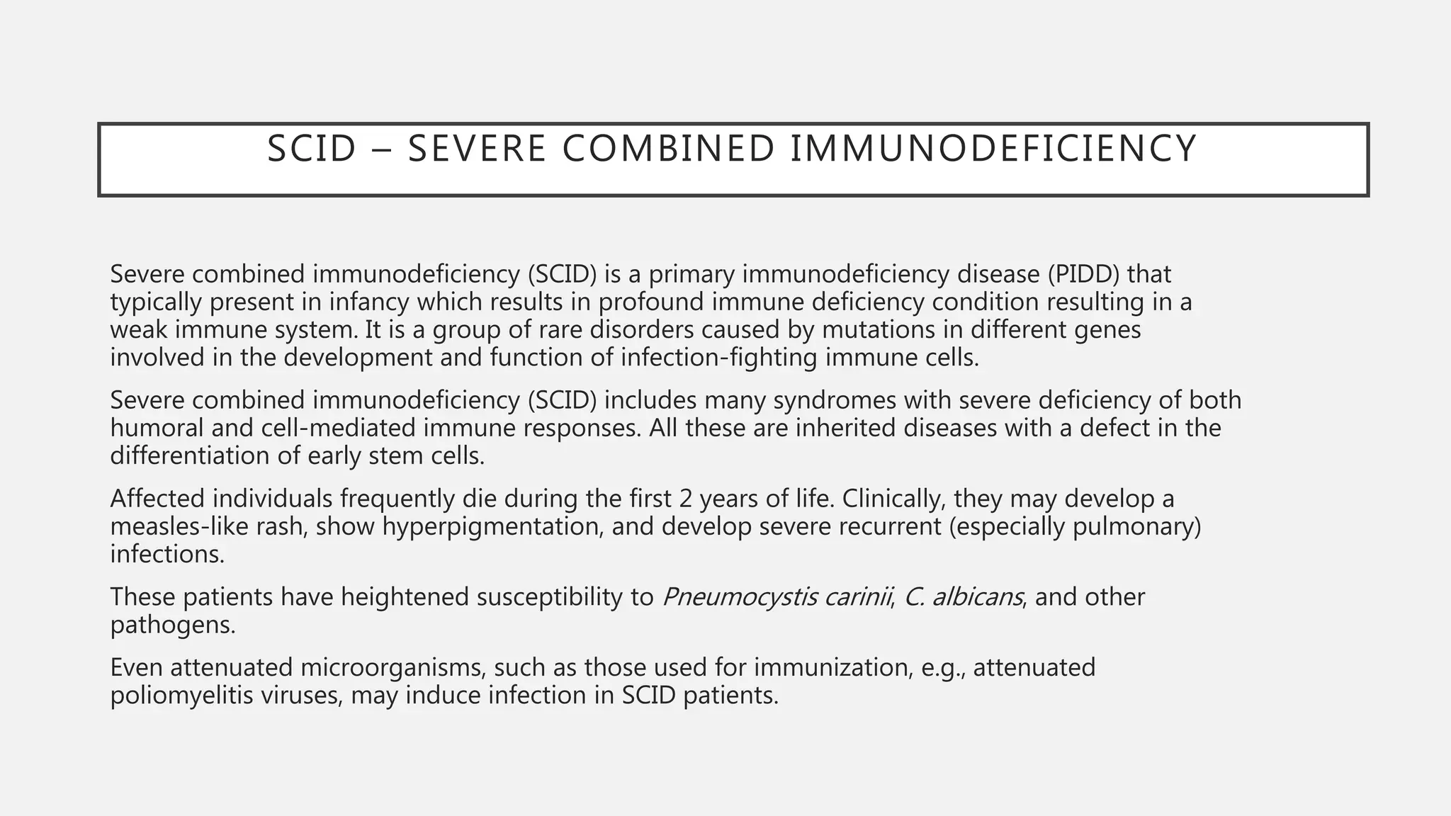 Immunodeficiency - SCID & LAD | PPTX