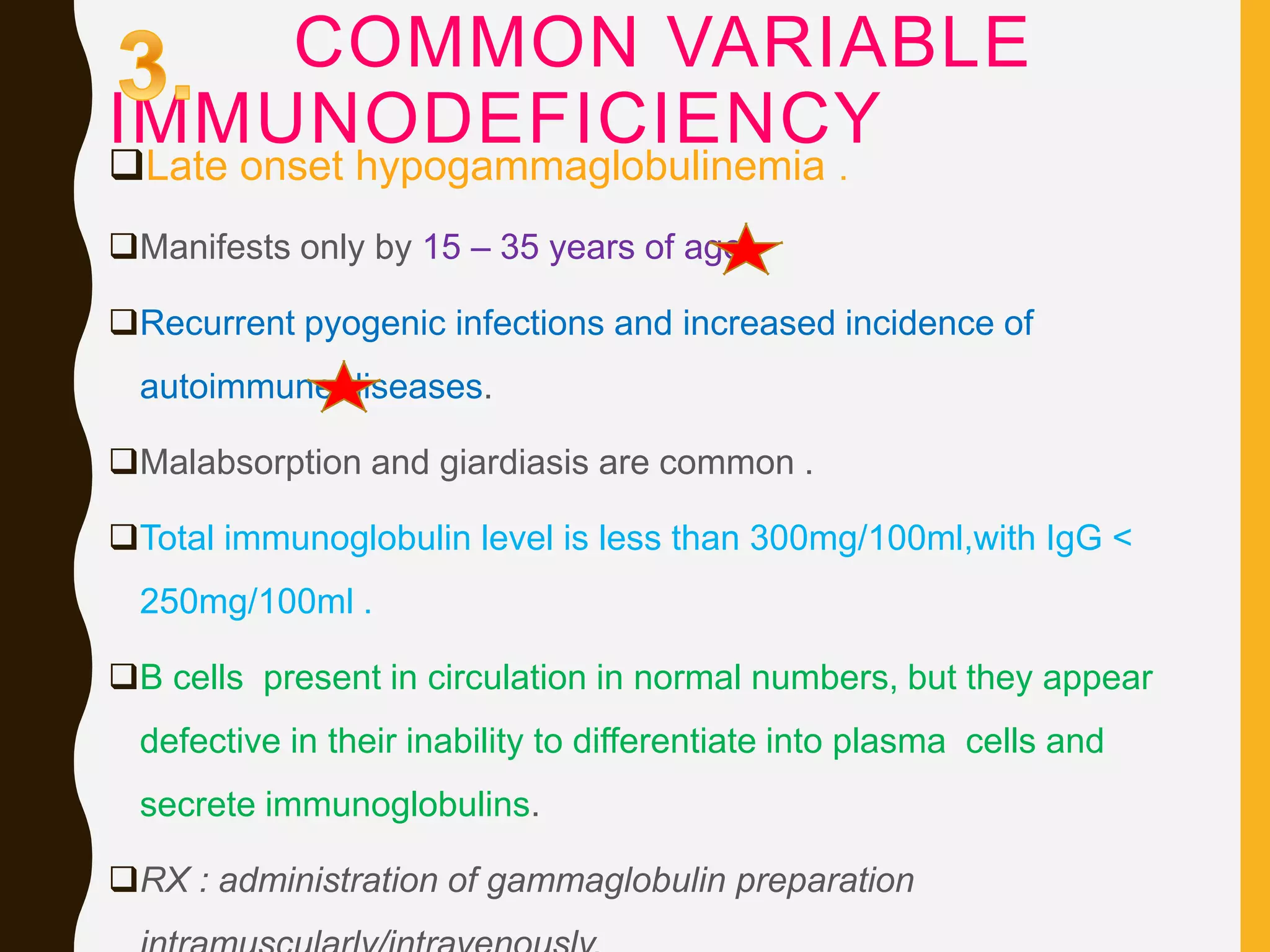 Immuno deficiency diseases- primary and secondary | PPTX | Blood ...