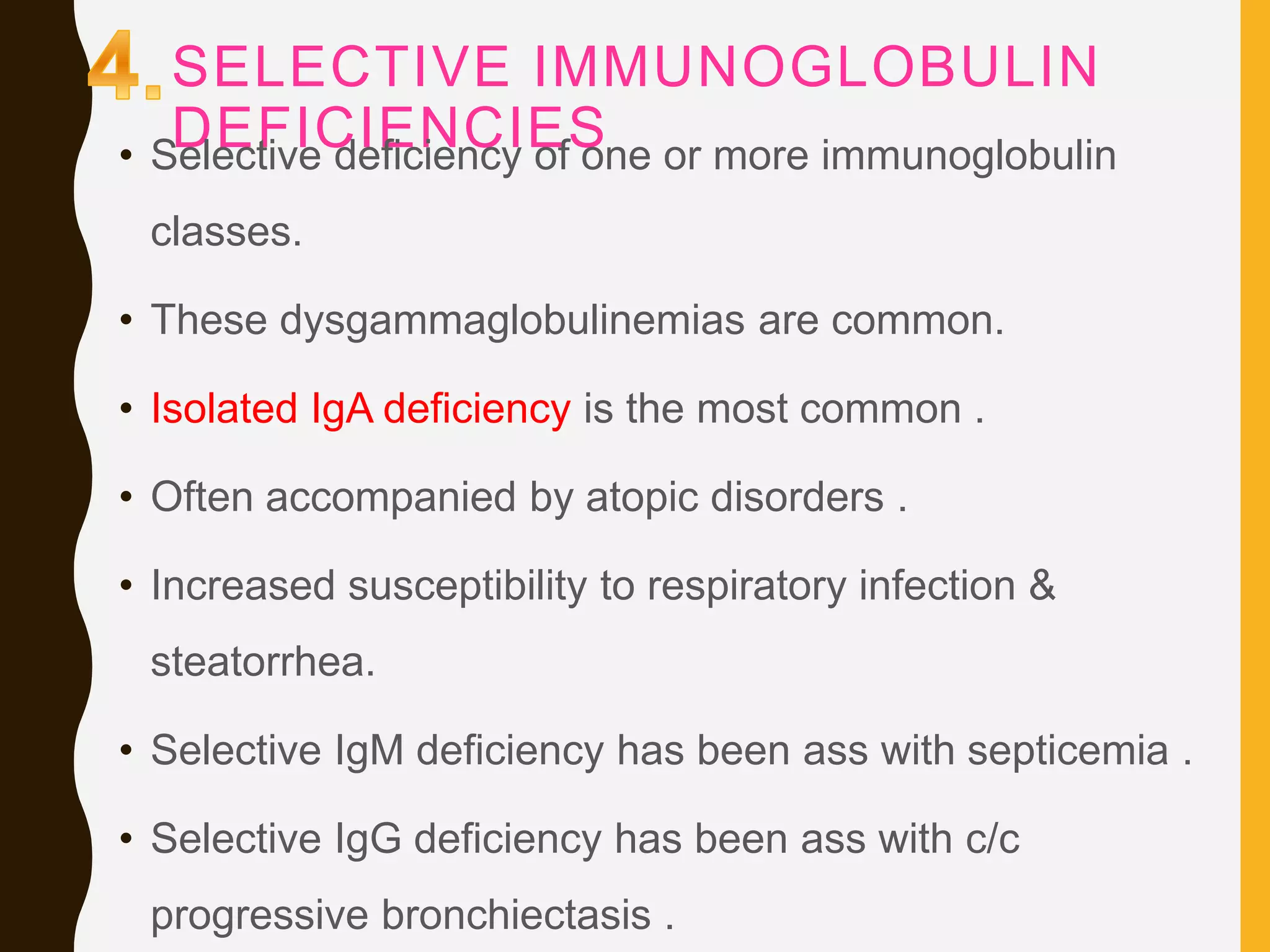 Immuno deficiency diseases- primary and secondary | PPTX