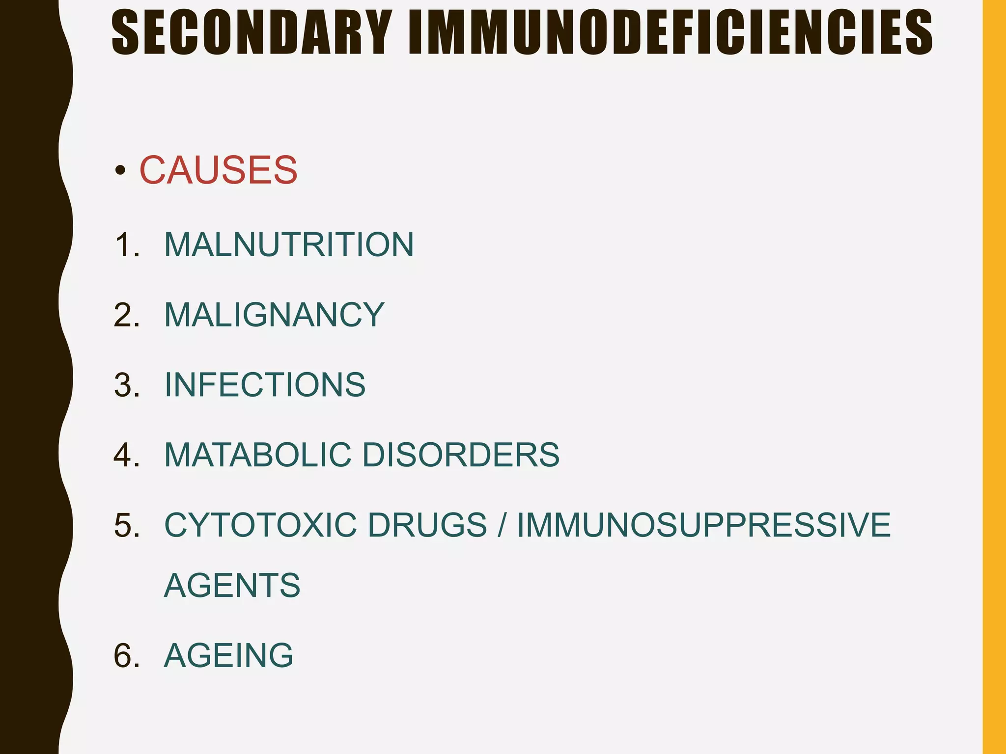 Immuno deficiency diseases- primary and secondary | PPTX
