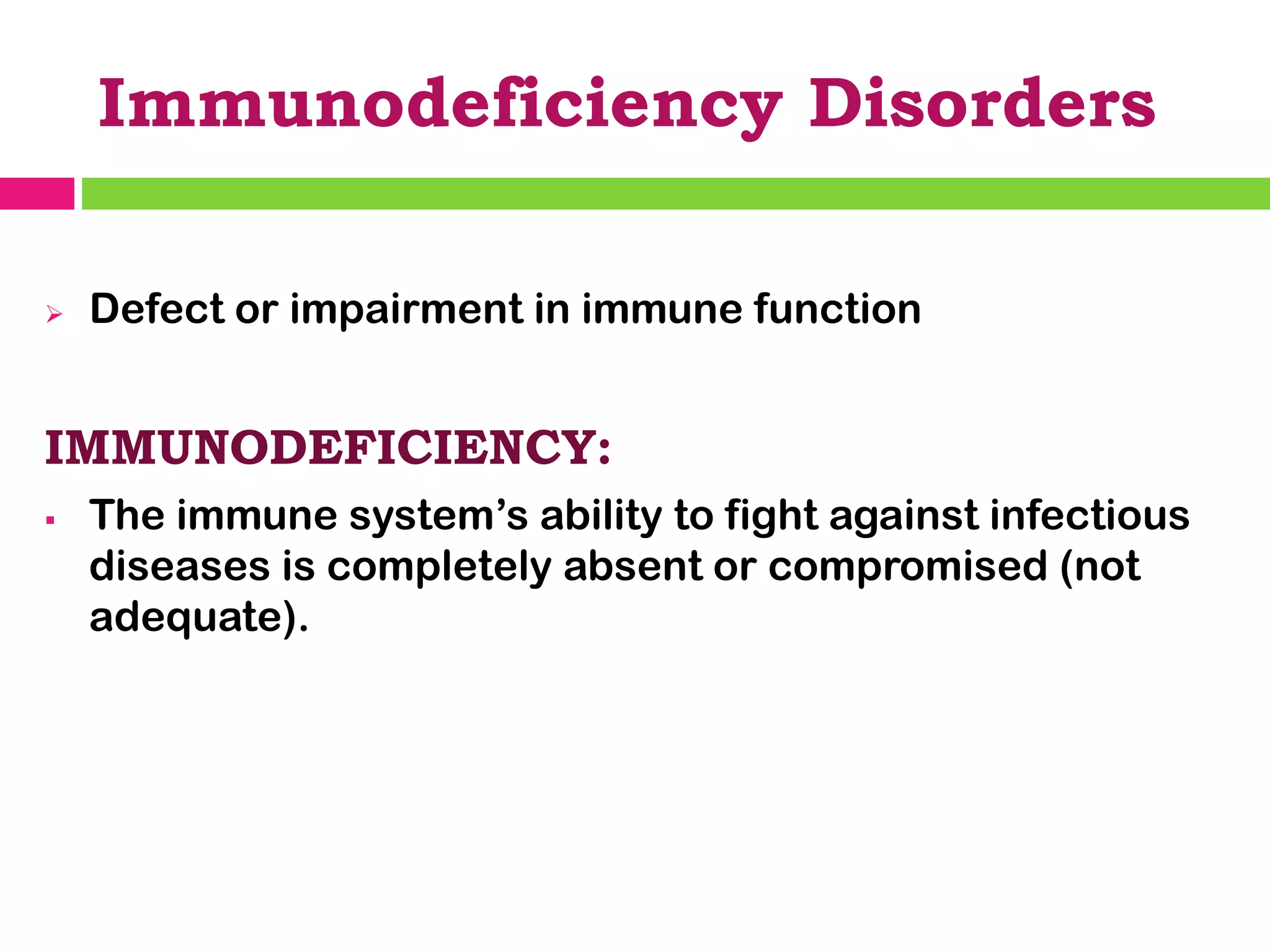 Immunodeficiency disorders | PDF