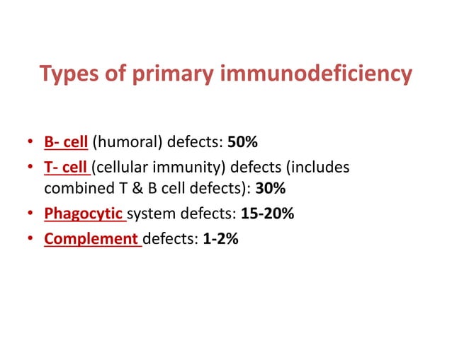 Immunodeficiency in children | PPTX | Blood Disorders | Diseases and ...