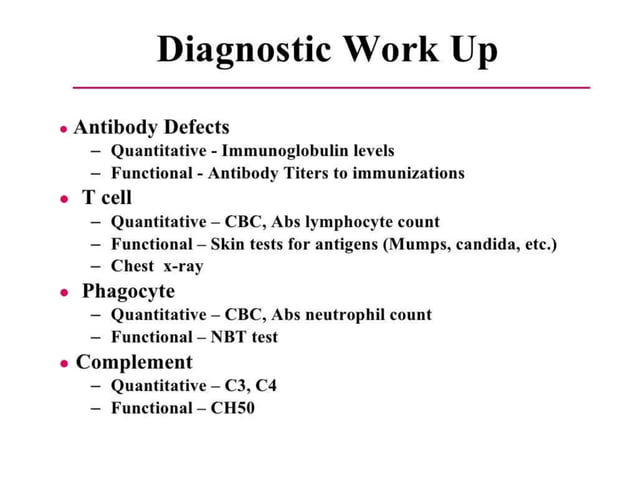 Immunodeficiency in children | PPTX | Blood Disorders | Diseases and ...