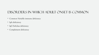 Immunodeficiency Primary immunodeficiency | PPTX