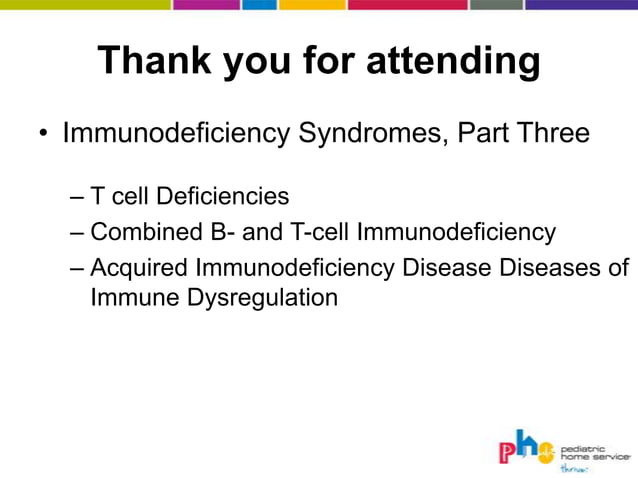 Immunodeficiency syndromes part 3 | PPT
