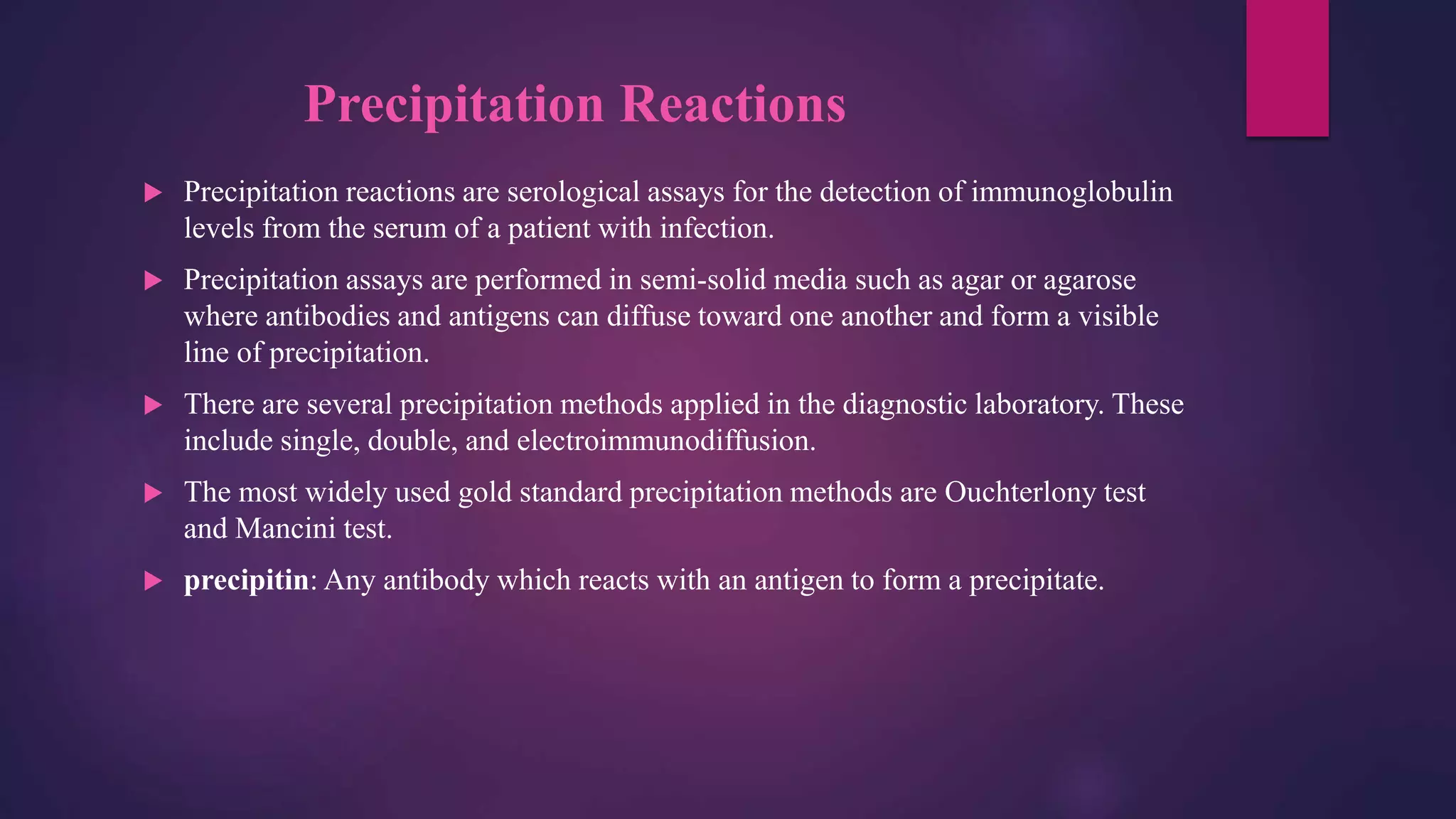 Immunodiagnostics precipitation reaction | PPTX