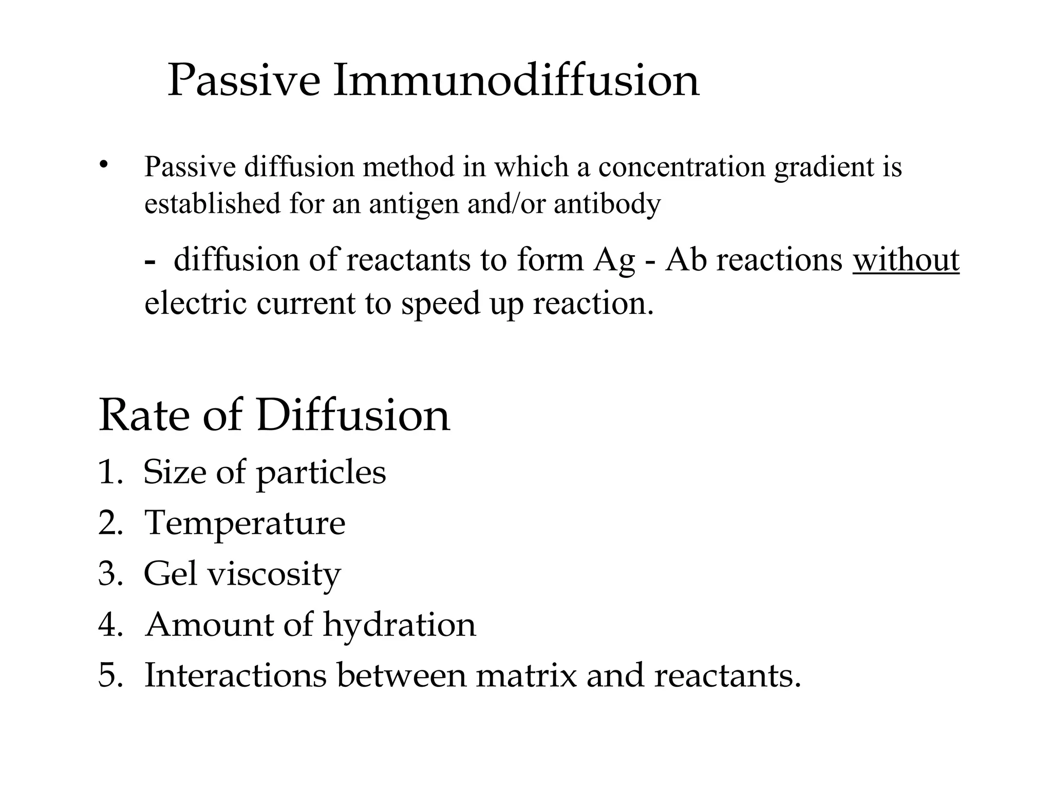 Immunodiffusion principles and application | PPT