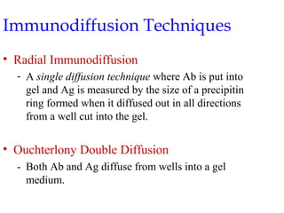 Immunodiffusion principles and application | PPT