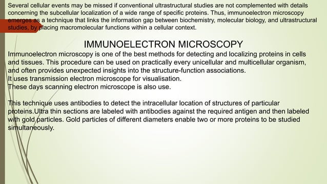 Immunoelectron microscopy | PPTX