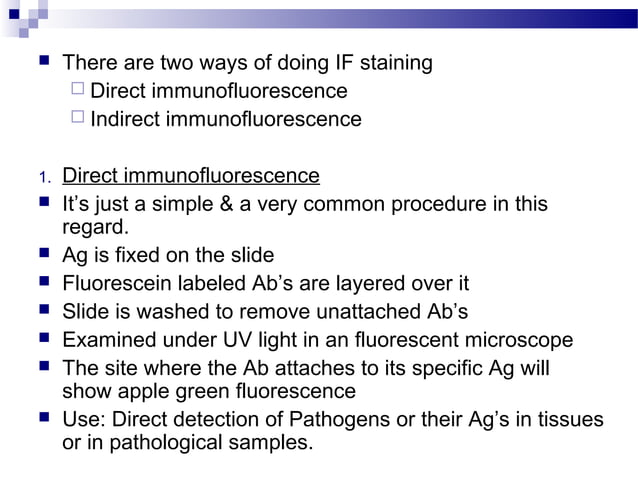 Immunofluorescence PPT | PPT