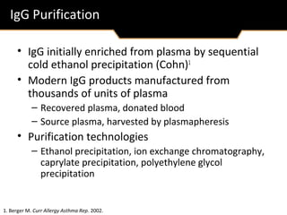 Frontiers in Immunoglobulin Therapy | PPT