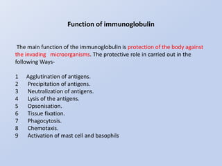 Immunoglobulin or antibody and their types | PPTX