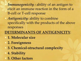 ANTIGEN & ANTIBODY AND THEIR REACTIONS | PPTX