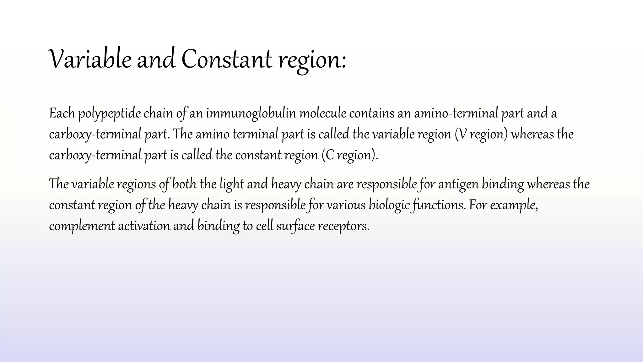 Immunoglobulins: structure, functions & types | PPTX