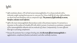 Immunoglobulins: structure, functions & types | PPTX