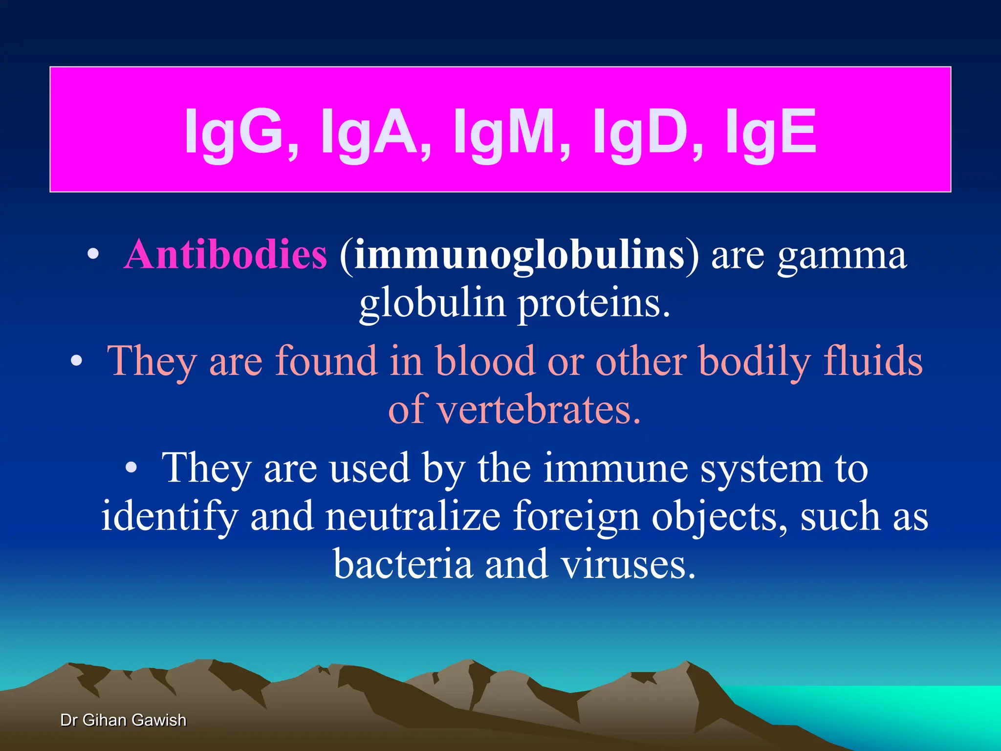 Immunoglobulins A B D E G in Normal Health.ppt