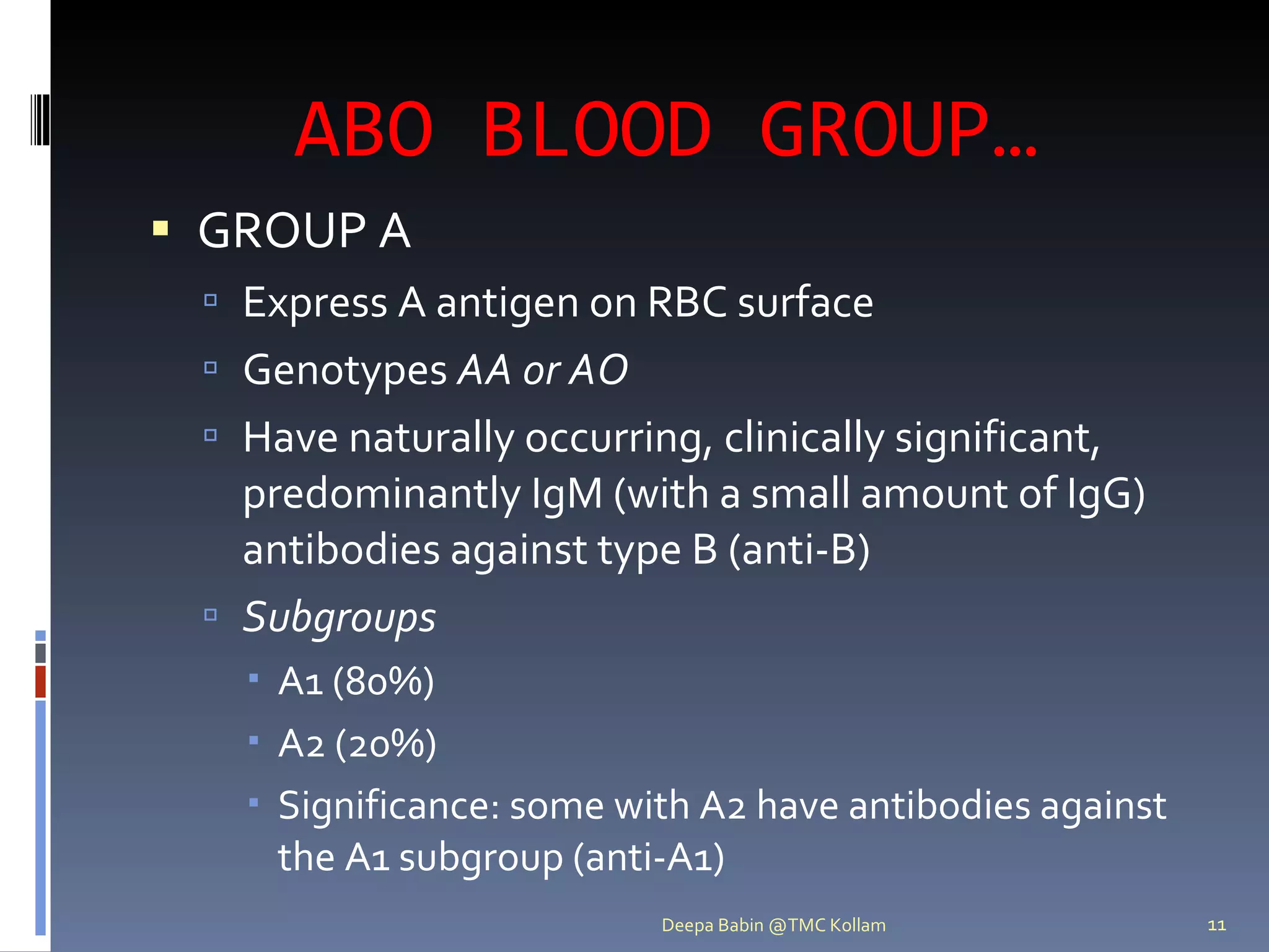 Immunohematology basics | PPT
