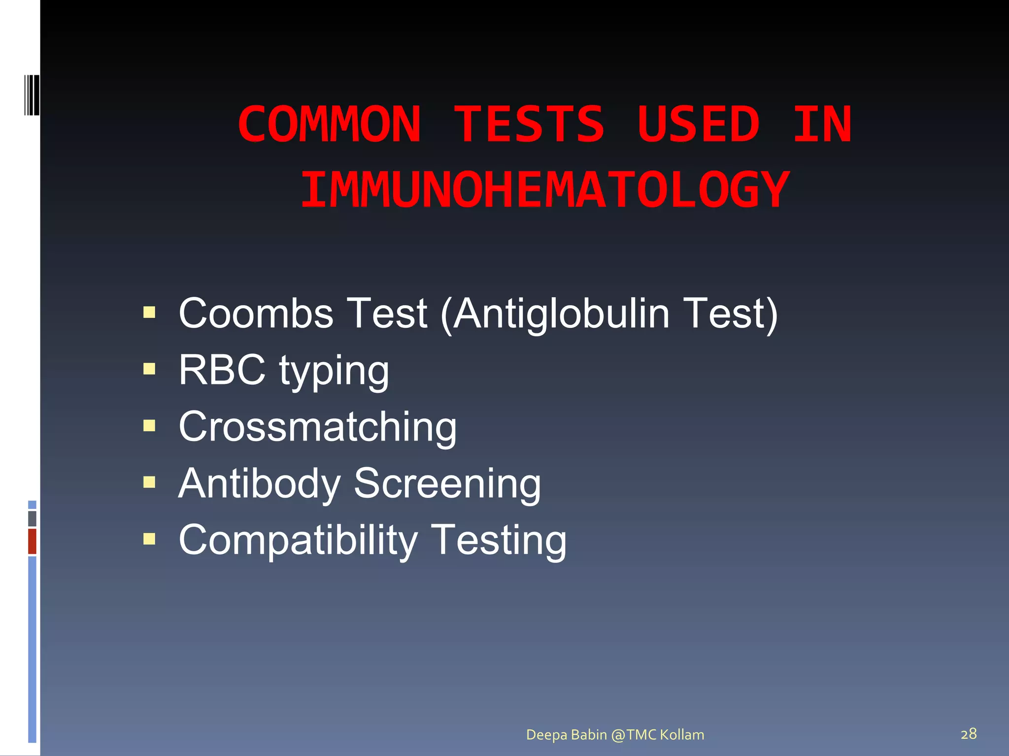 Immunohematology basics | PPT