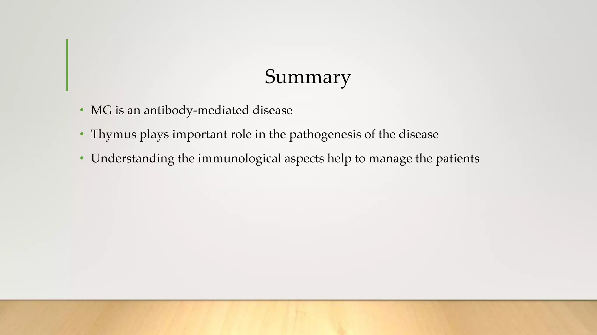 Immunological Aspects of Myasthenia Gravis | PPTX