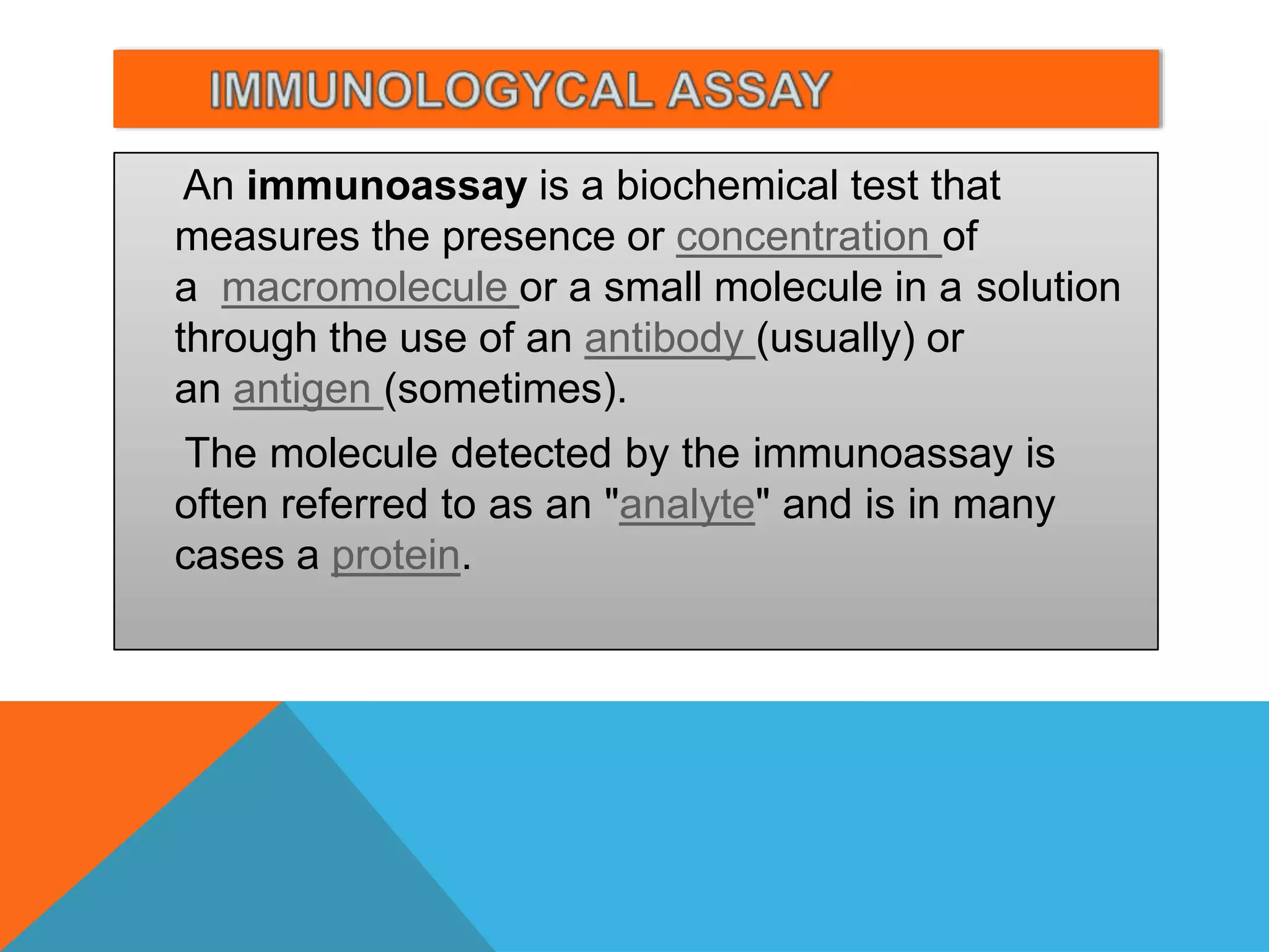 Immunological assays (RIA &ELISA) | PPTX