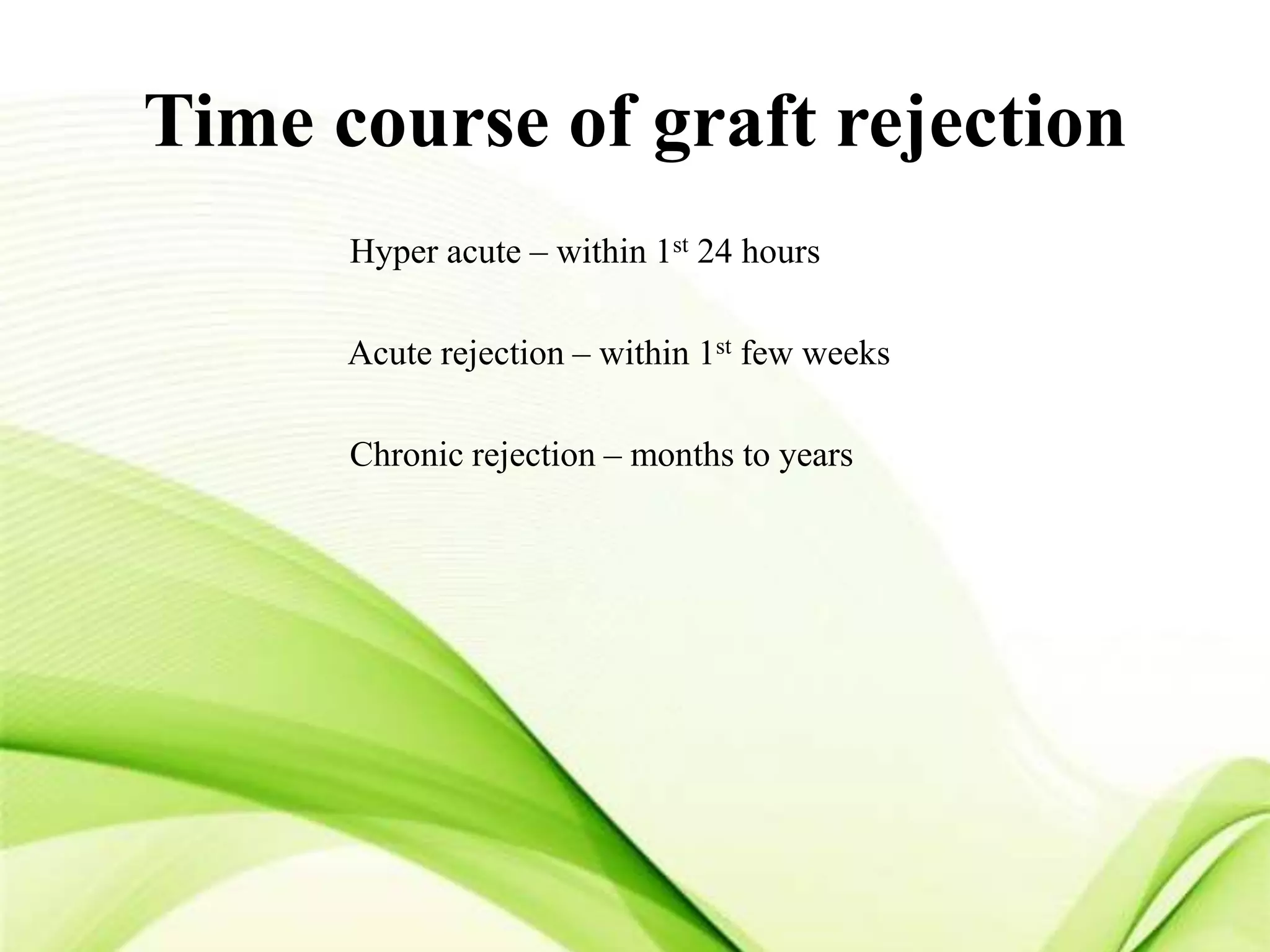 Immunological basis of graft rejection and mechanism of graft rejection ...