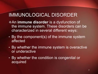 Immunological Diseases | PPTX