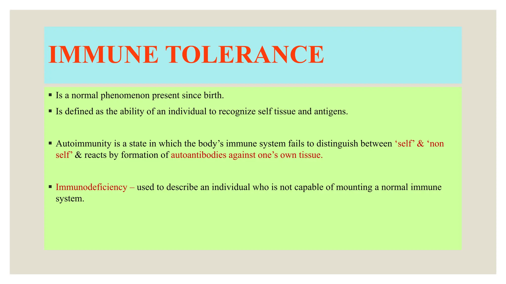 IMMUNOLOGICAL DISORDERS- IMMUNODEFICIENCY AND AUTOIMMUNE DISORDERS | PPT