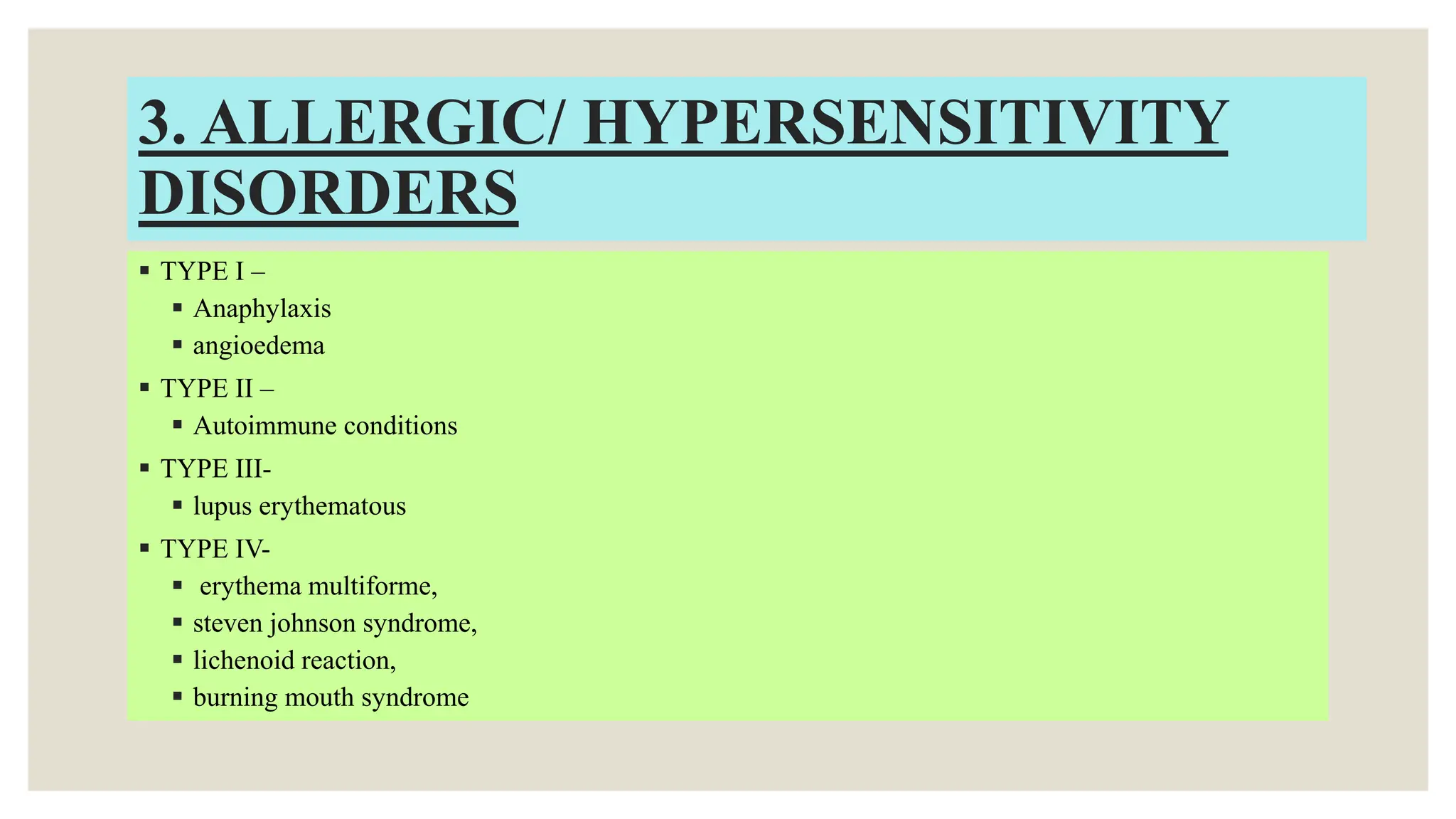 IMMUNOLOGICAL DISORDERS- IMMUNODEFICIENCY AND AUTOIMMUNE DISORDERS | PPT