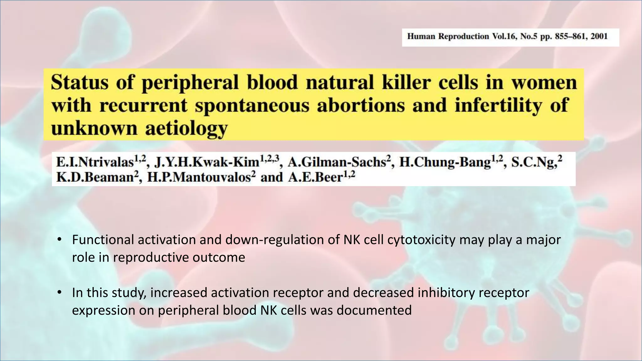 Immunological issues in recurrent implant failure | PPTX