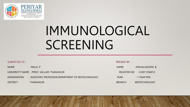 Recombinant DNA technology (Immunological screening) | PPTX | Medical ...