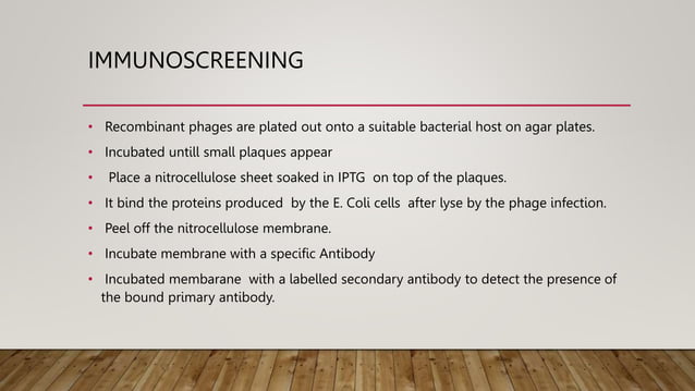 Recombinant DNA technology (Immunological screening) | PPTX | Medical ...