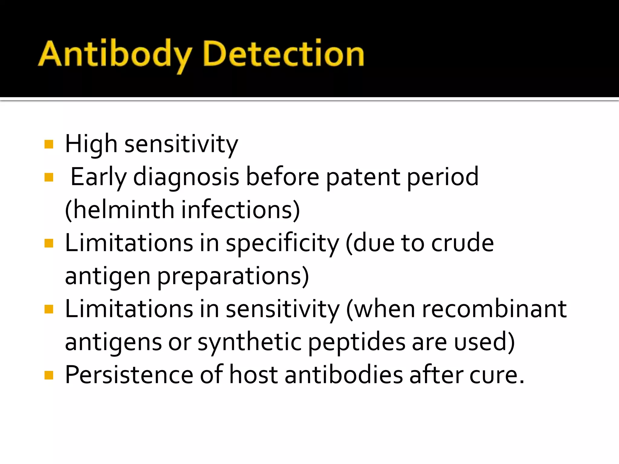 Immunological tests in parasitology | PPTX