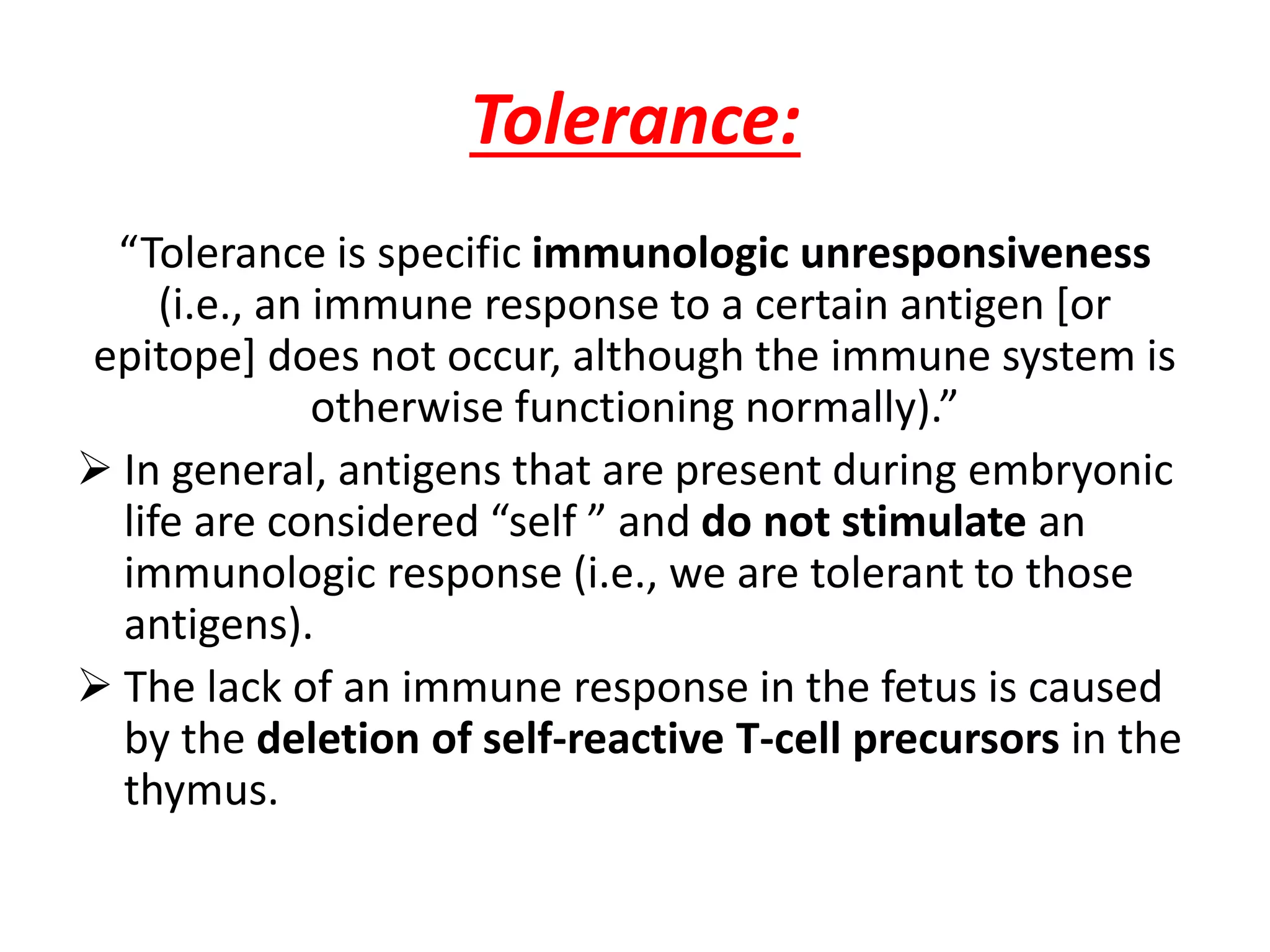 Immunological tolerance | PPT