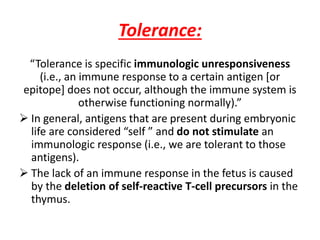 Immunological tolerance | PPT