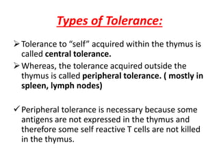 Immunological tolerance | PPT
