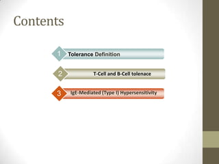 Immunological tolerance and hyper sensitivity reaction | PPTX