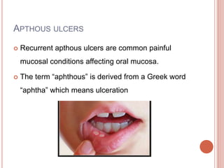 Immunologic diseses of oral cavity | PPTX