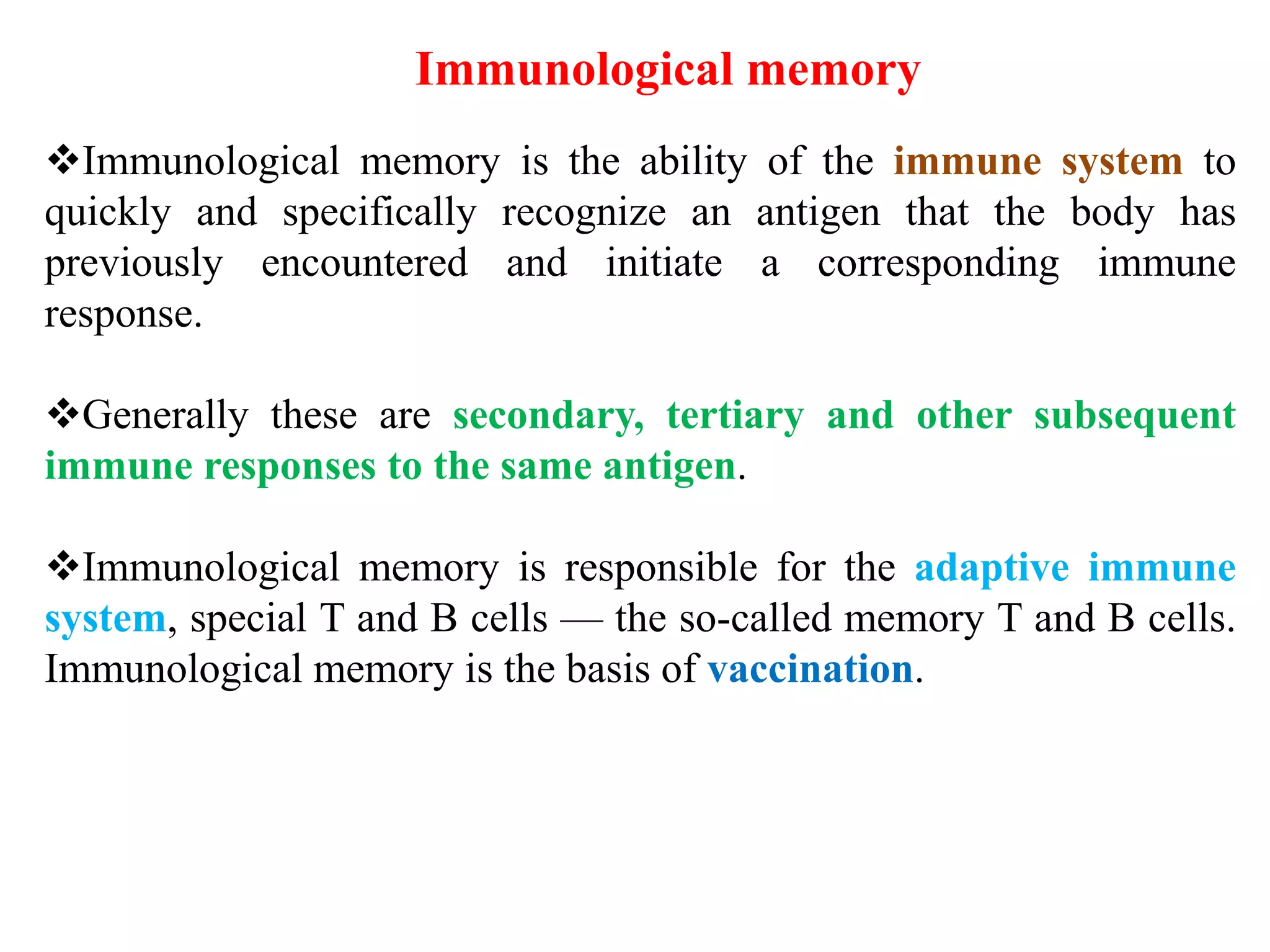 Immunologic memory | PPT