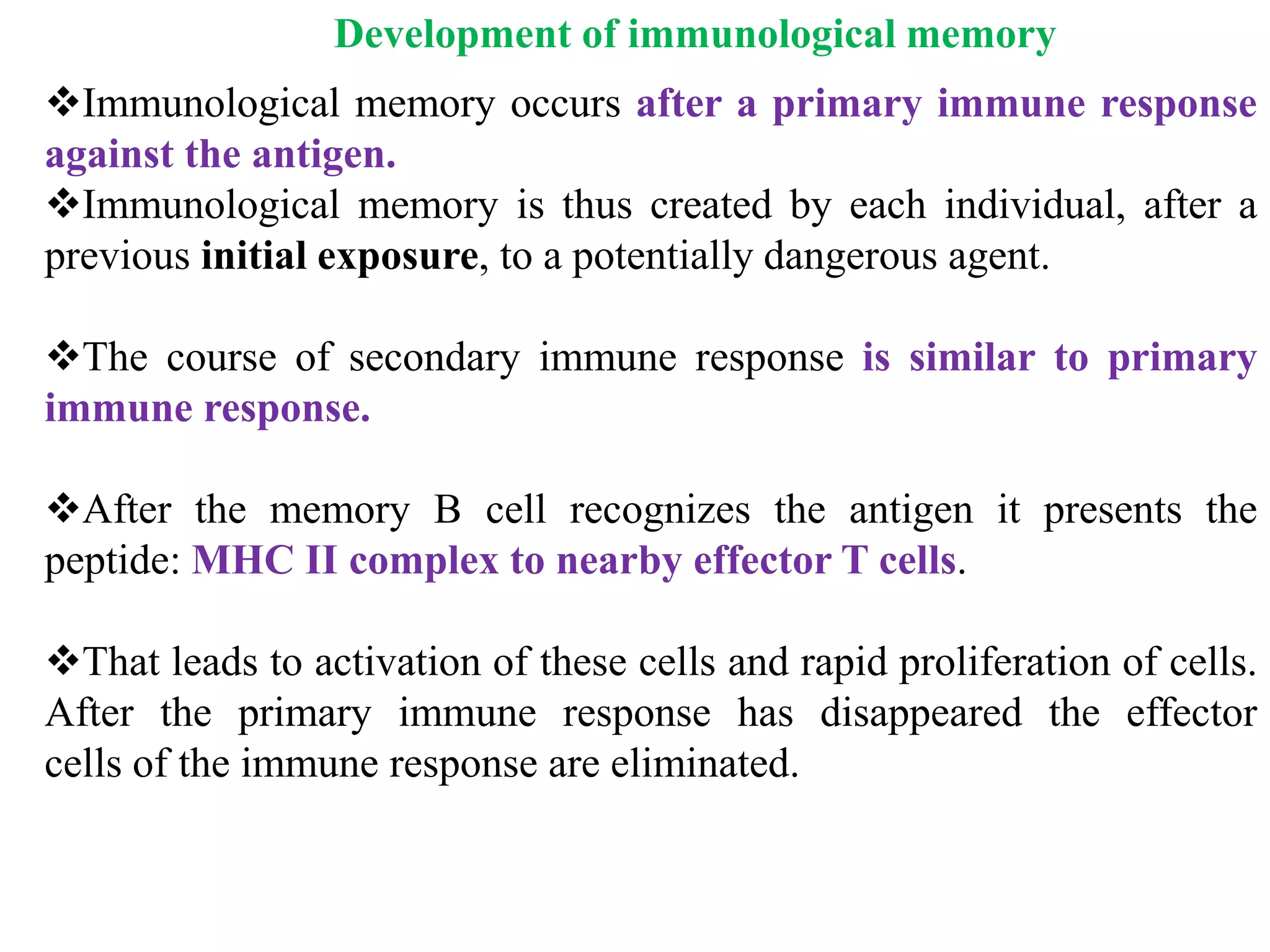 Immunologic memory | PPT