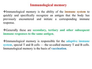 Immunologic memory | PPT